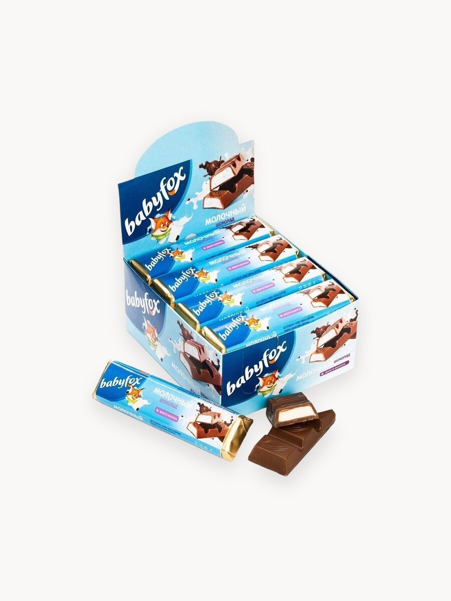 BabyFox Шоколад молочный, 30шт,45гр