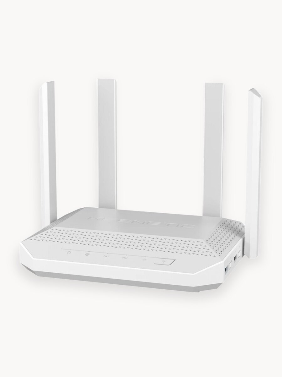 Wi-Fi роутер Netcraze Giga (NC-1012) Mesh Wi-Fi, MIMO, 2.4 ГГц и 5 ГГц, белый