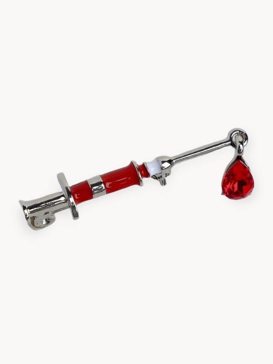 Брошь, эмаль, стразы