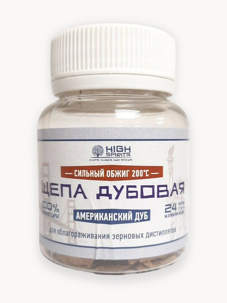 Щепа Американского белого дуба, сильный обжиг, для крепких напитков