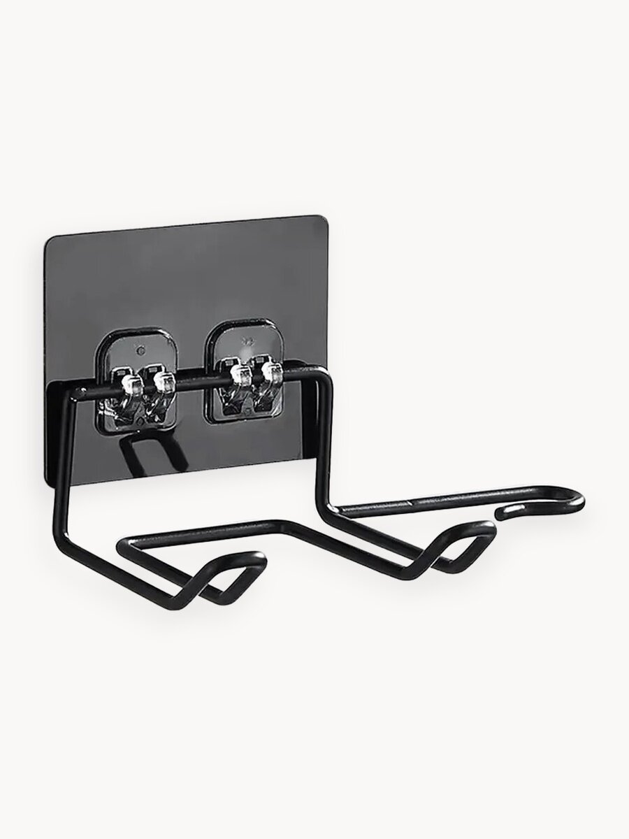 Держатель для фена в ванную настенный самоклеящийся, органайзер для плойки, подставка для утюжка, полка для ванной