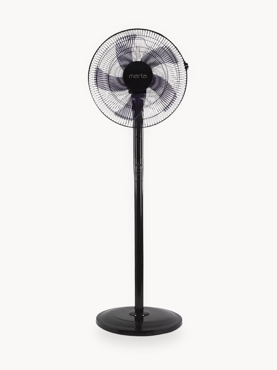 Напольный вентилятор с пультом ДУ MARTA MT-FN2543 черный/синий