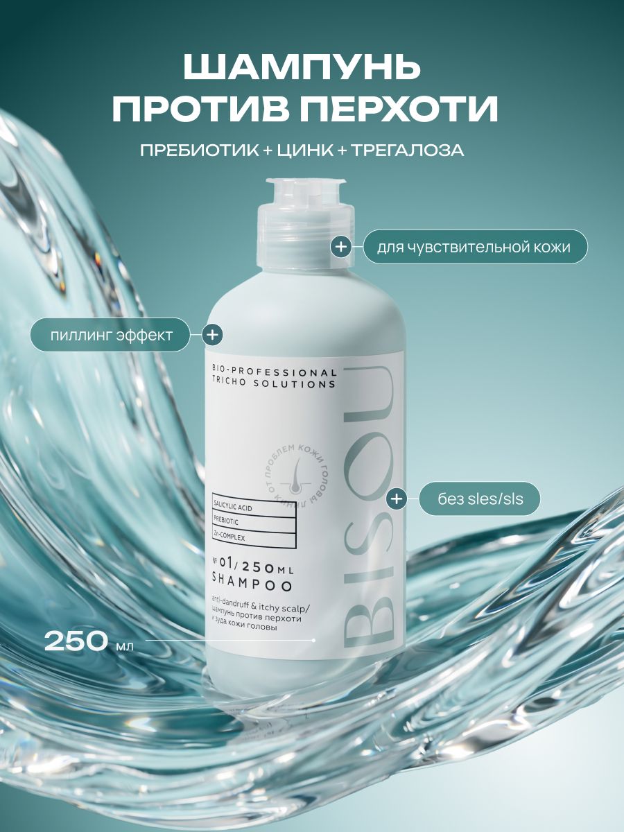 Шампунь для волос от перхоти и зуда TRICHO SOLUTIONS, 250 мл