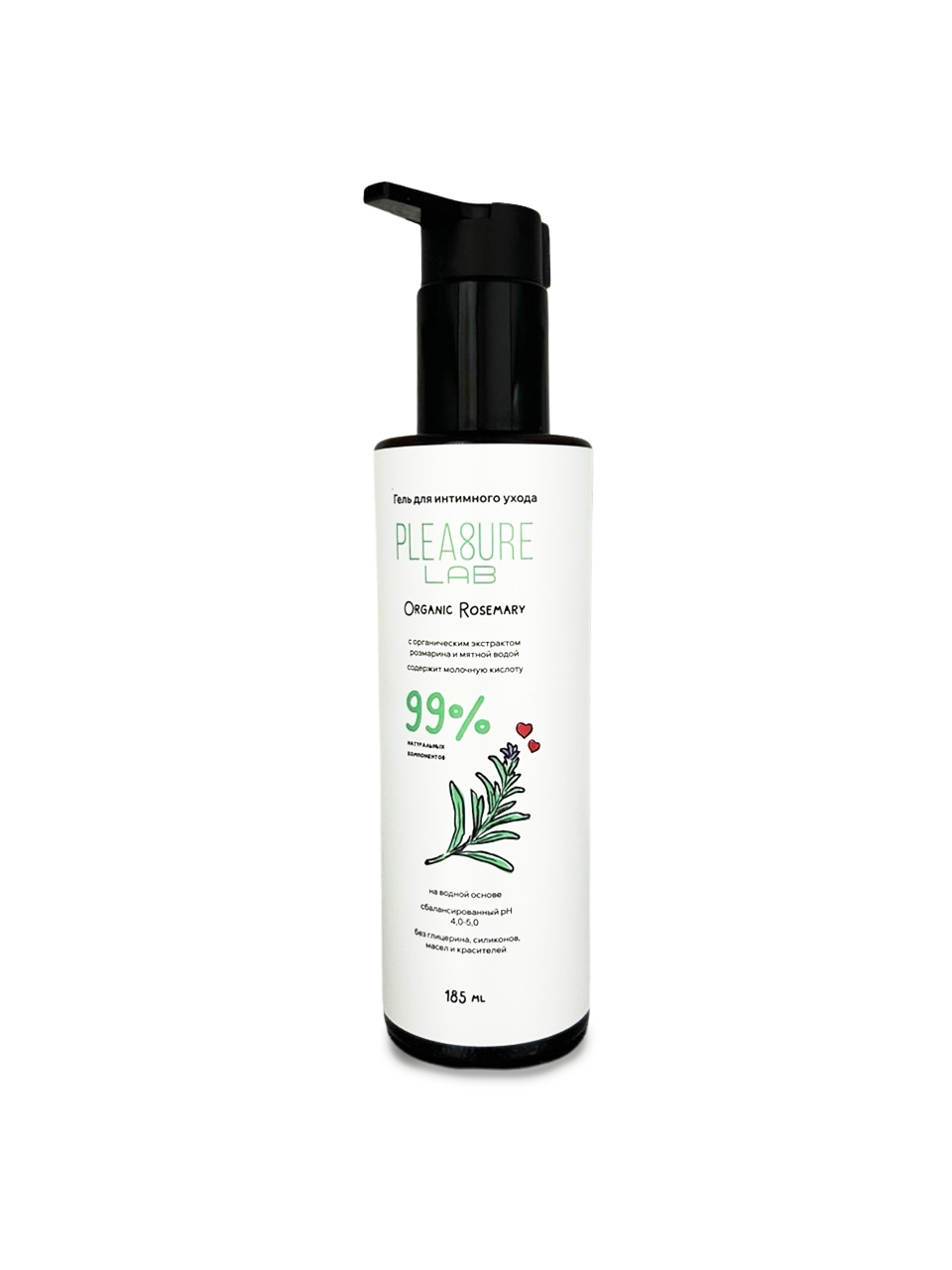 Натуральный Лубрикант Pleasure Lab Organic Rosemary 185 мл 1181-02Lab