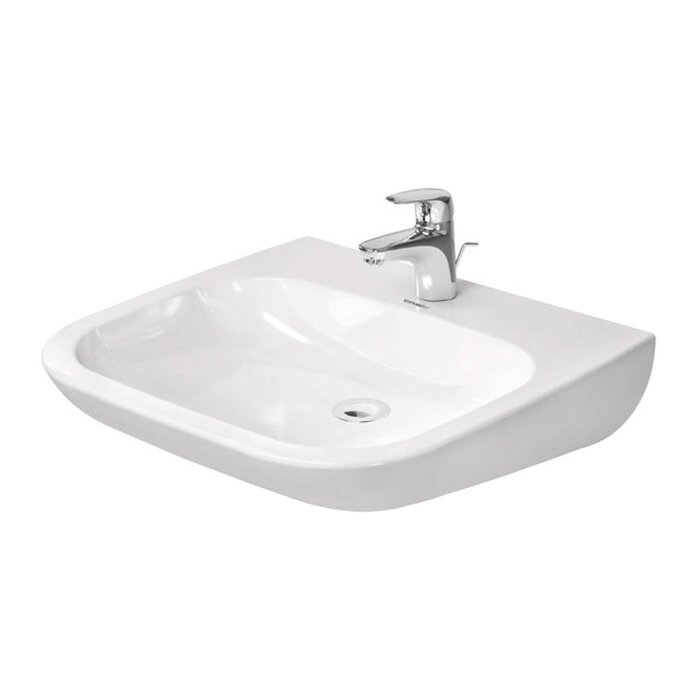 Раковина Duravit D-Code 23136000002 медицинский Med, без перелива, с 1 отв. под смес, 60х55см, цвет белый