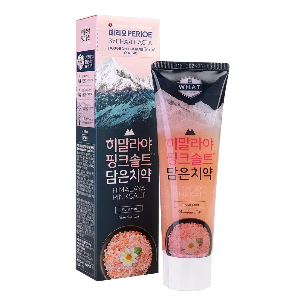 Perioe Зубная паста Himalaya Pink Salt Floral Mint с гималайской солью 100 г 1 шт