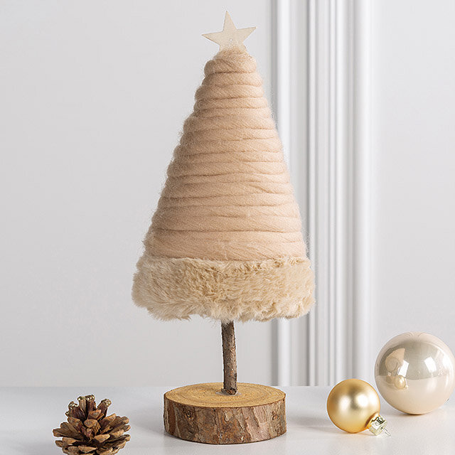 Деревянная елка Grosseto Beige 27 см, Kaemingk (Кейминг), 520388-1