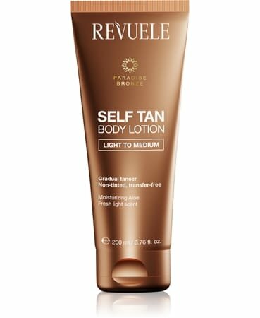 Молочко для автозагара Revuele Paradise Bronze Self Tan Body Lotion, оттенок light to medium, 200 мл