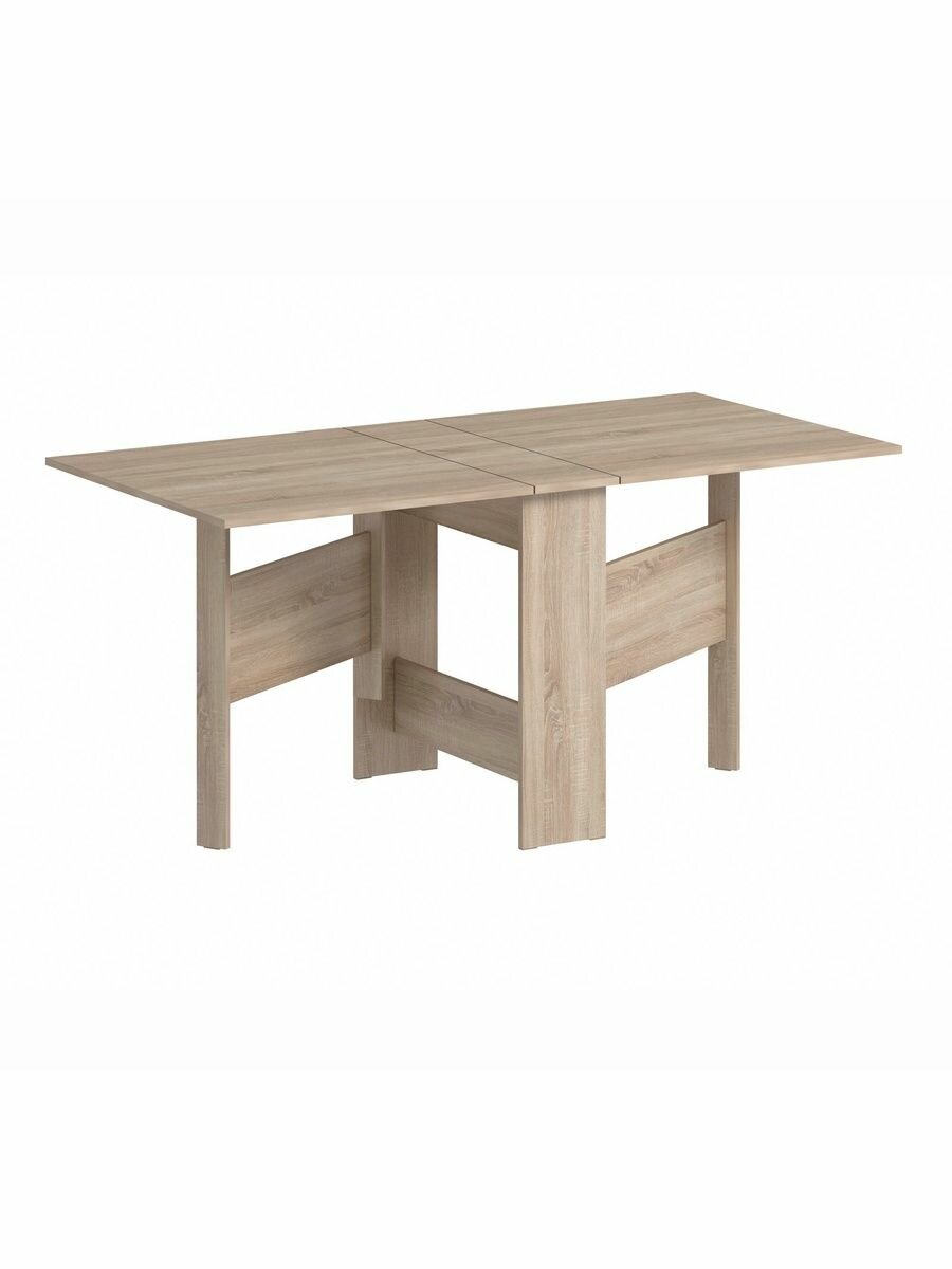 Стол кухонный Босфор, BONMEBEL, дуб сонома светлый, 160х80х75, 24х80х75, стол обеденный, стол-книжка