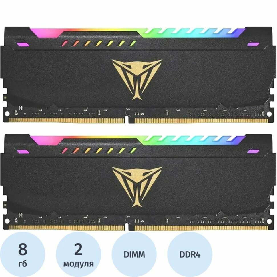 Модуль памяти Patriot Viper DIMM DDR4 16Gb (2x8Gb) 3600Мгц PVSR416G360C0K, 2101984