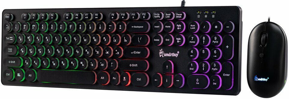 Клавиатура и SmartBuy мышь для компьютера, набор SBC-328327-K ONE