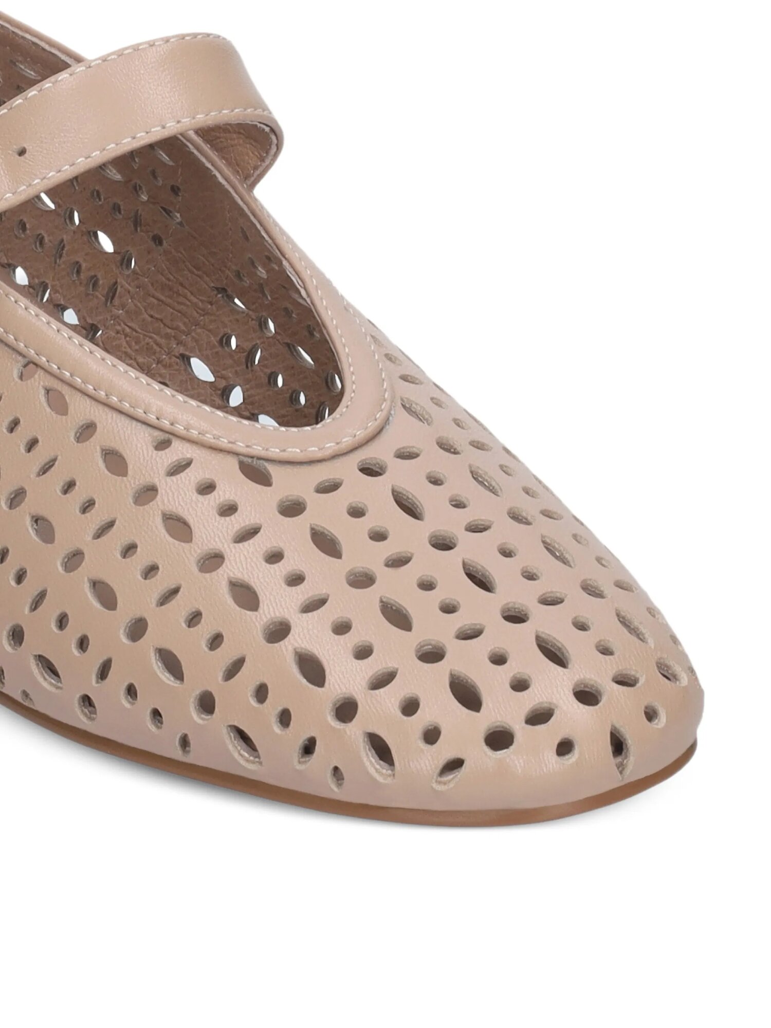 Балетки Bibi Lou Perforated buckle-strap ballet flats, размер 39, разноцветный — фото 1