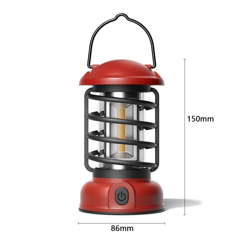 L803SR Наружный кемпинг-фонарь с USB-подзарядкой Красный 8.6x15см Компактный светильник для палаток
