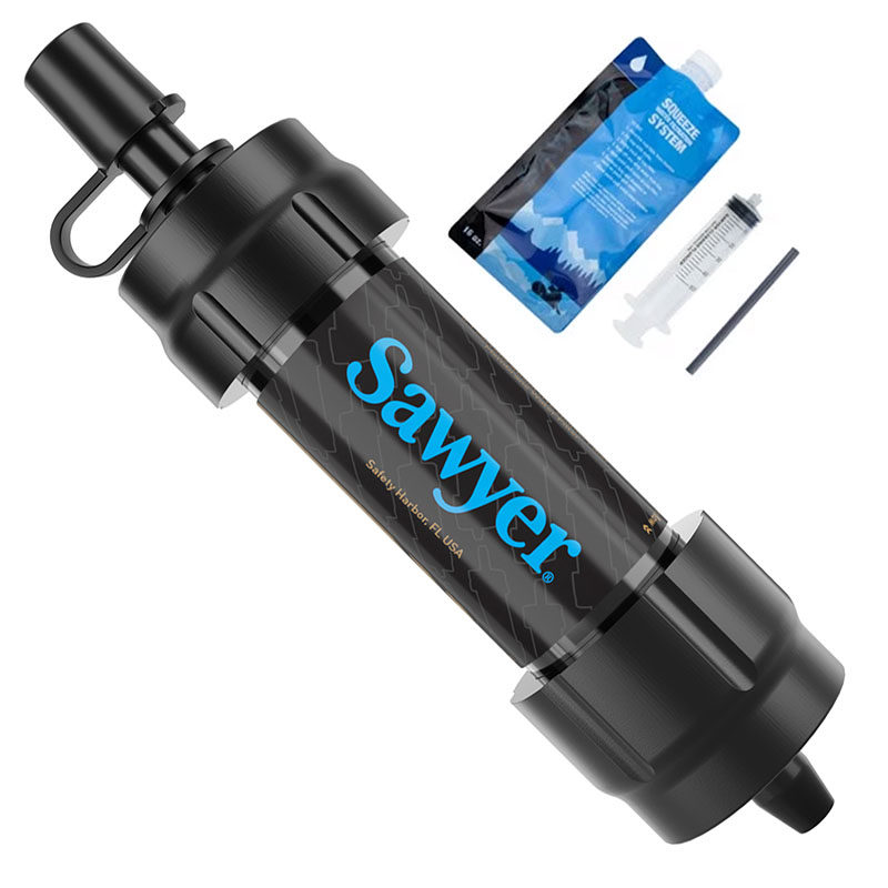 Sawyer SP105 Портативный фильтр для воды для походов и выживания - Черный, до 0.25 л, компактная система фильтрации