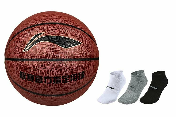 Баскетбольный мяч унисекс Li Ning CBA Collection Pu, коричневый, размер 7, CN