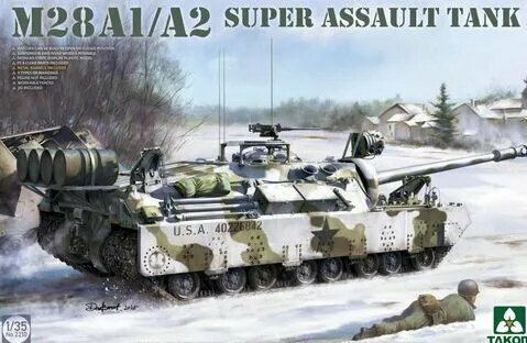 Сборная модель TAKOM 2210 в масштабе 1/35, тяжёлая штурмовая техника M28A1/A2 (в комплекте 2 варианта исполнения)