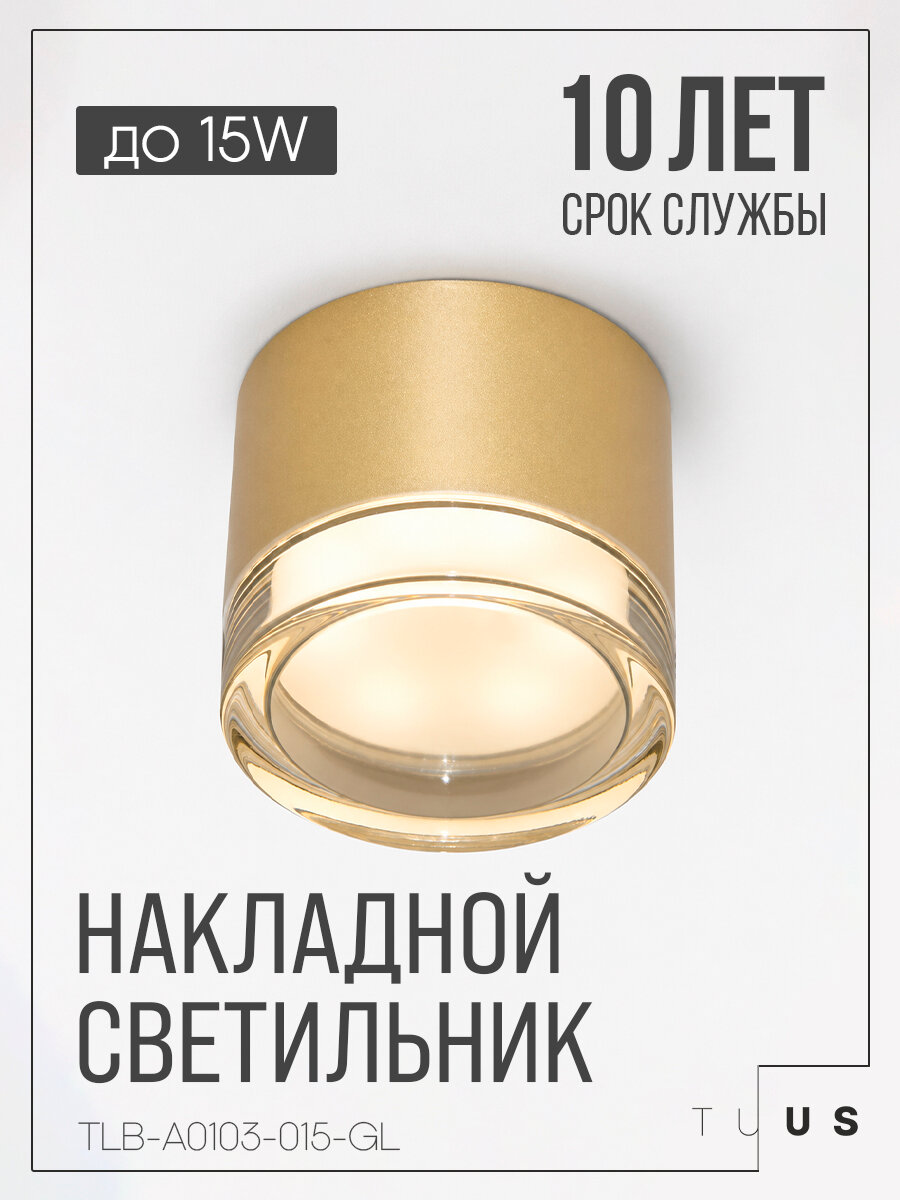 TUUS Точечный светильник AURA накладной A01 03 GX53 золотой