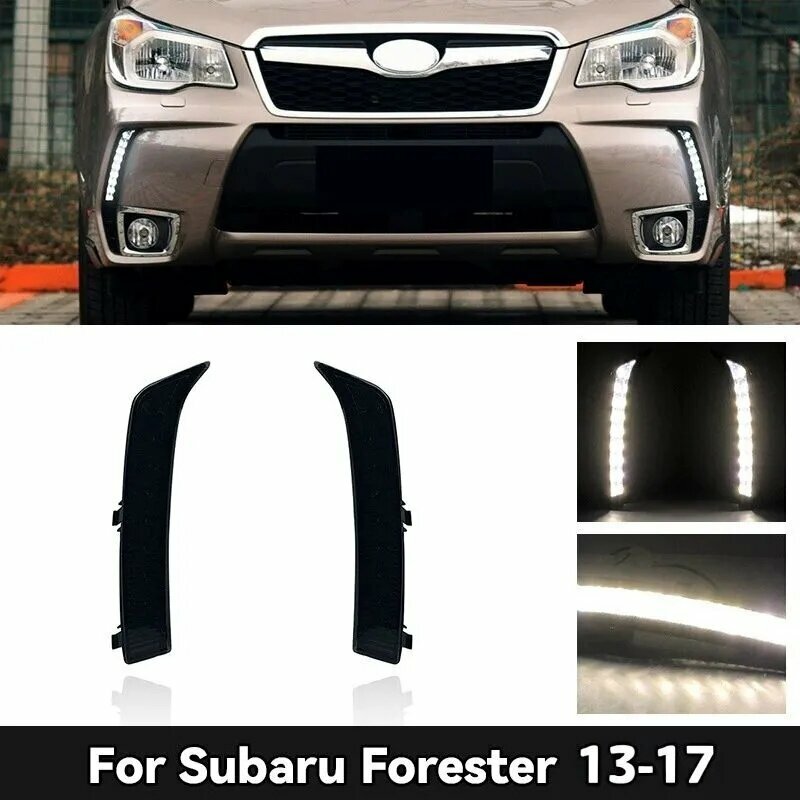 Фара автомобильная, Огни дневные ходовые, 2 шт, арт. Subaru Forester IV 2013-2017