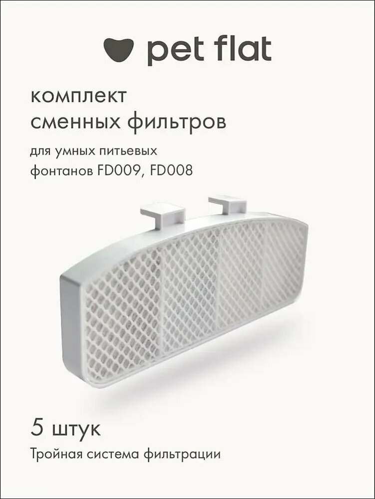 Фильтр для поилки - фонтана FD008 и FD009 для кошек и собак, набор 5 шт