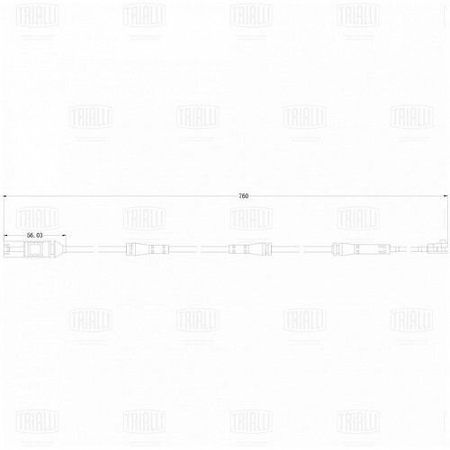 Датчик износа колодок для а/м BMW X1 (F48) (14-)/2 (F45) (14-) передних L 760, TRIALLI PFS4059