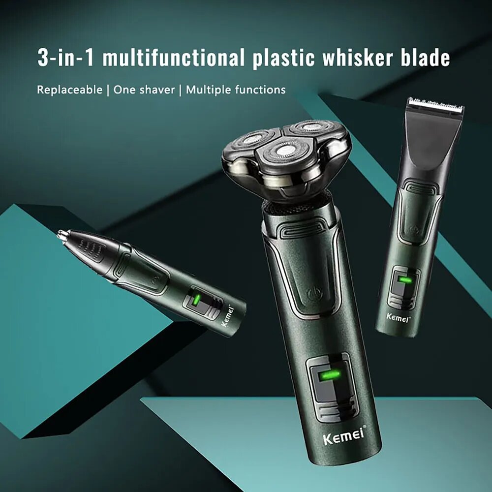 Kemei Электробритва 1063451-687b, хаки