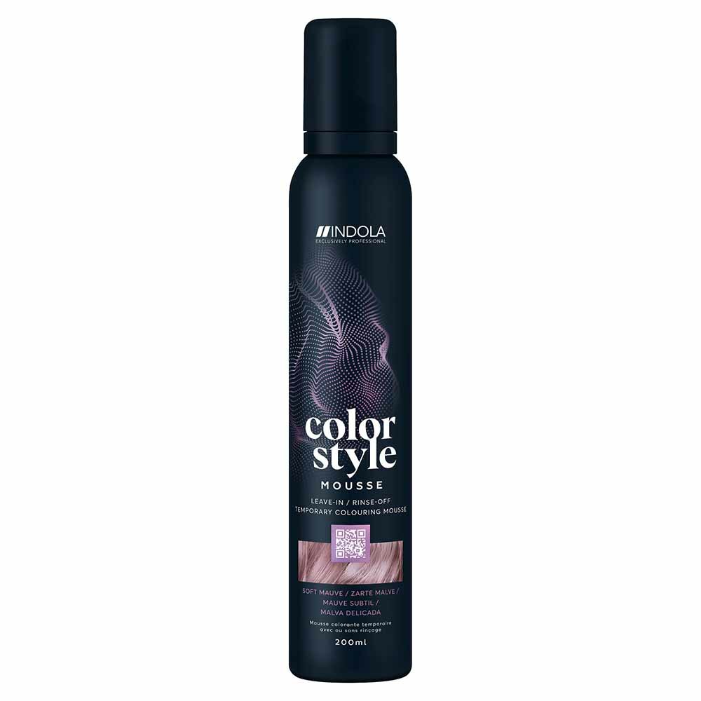 Indola Color Style Mousse Silver Lavendar - Оттеночный мусс для укладки волос Серебряная Лаванда 200 мл