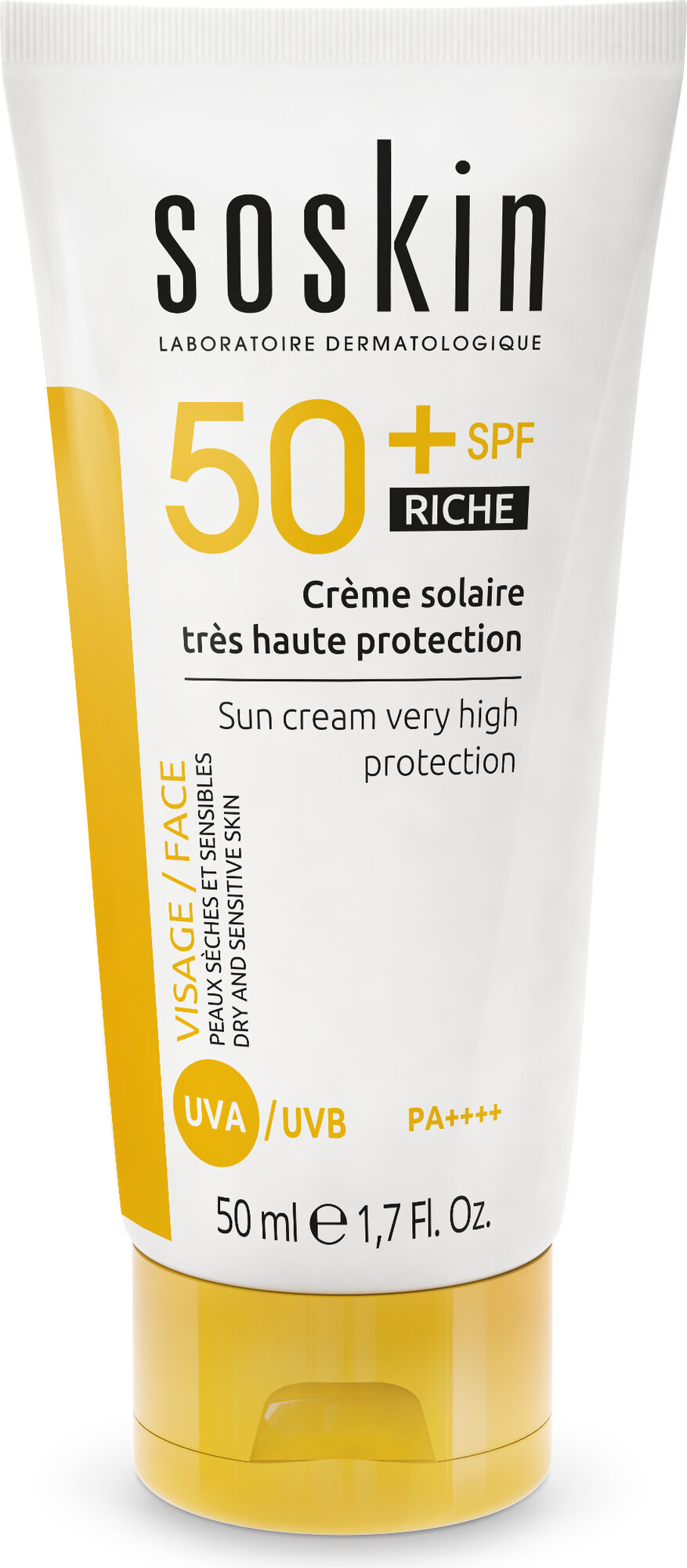 SOSKIN Солнцезащитный питательный крем SPF50+ Sun Cream Very high Protection SPF50+ 0,5ml