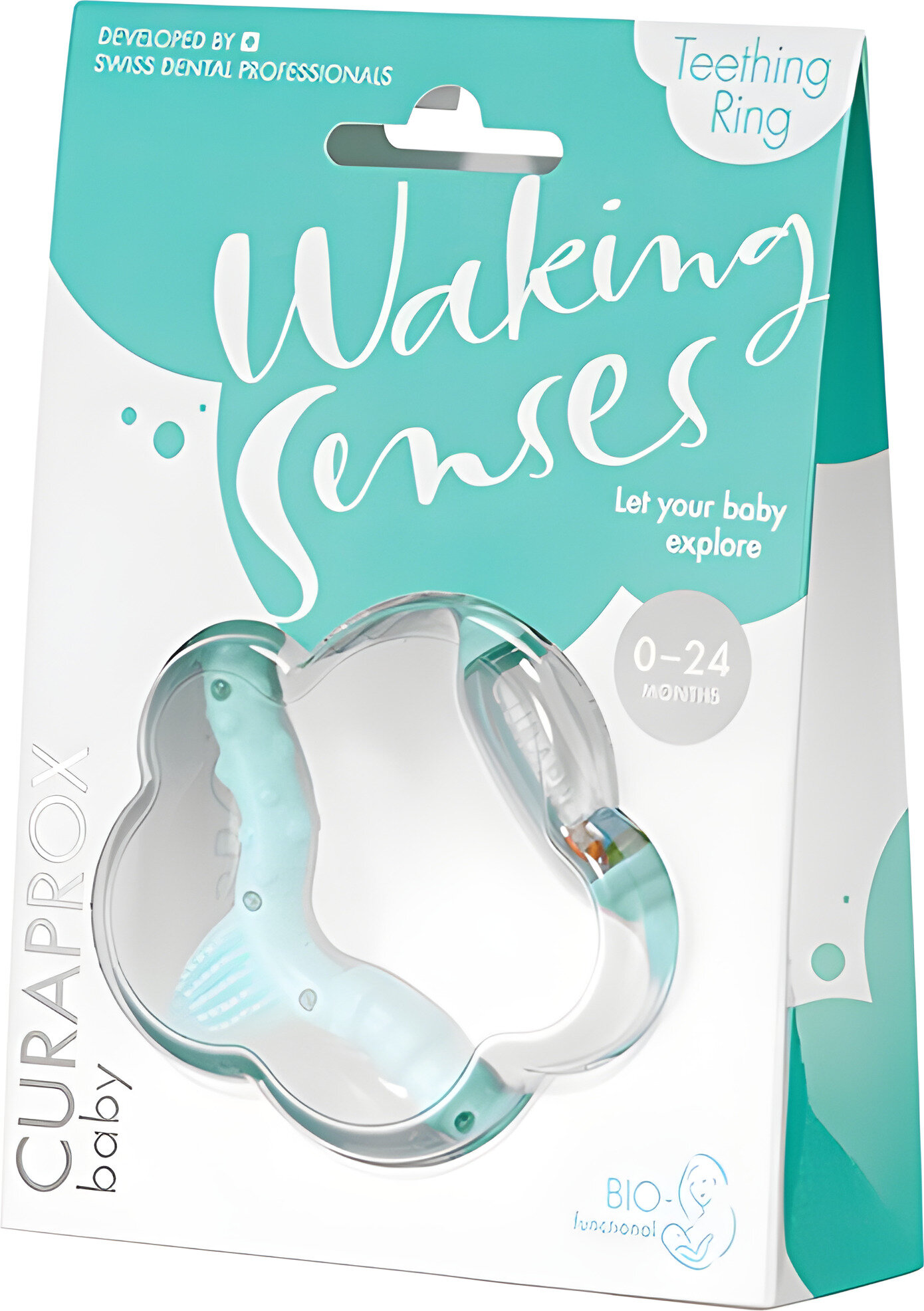 CURAPROX Стимулятор для прорезывания временных зубов, зеленый (1 шт.) Teething Ring Green