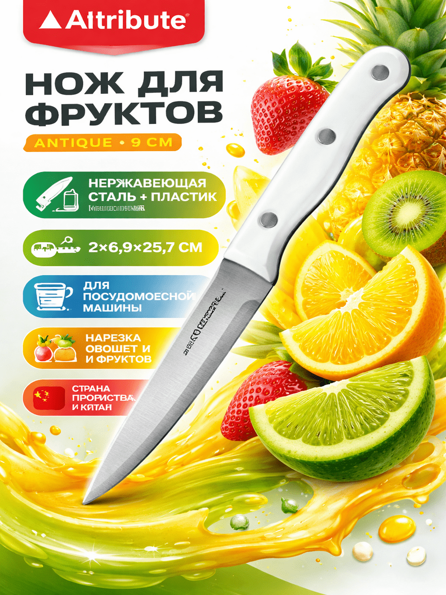 Нож для фруктов Attribute Antique, 9см