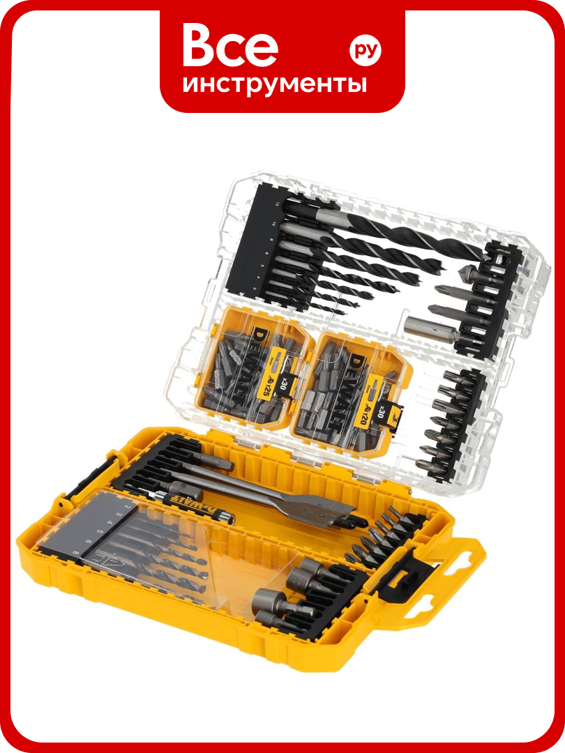 Набор оснастки DEWALT DT70785, для дрели/шуруповерта, в кейсе ToughCase