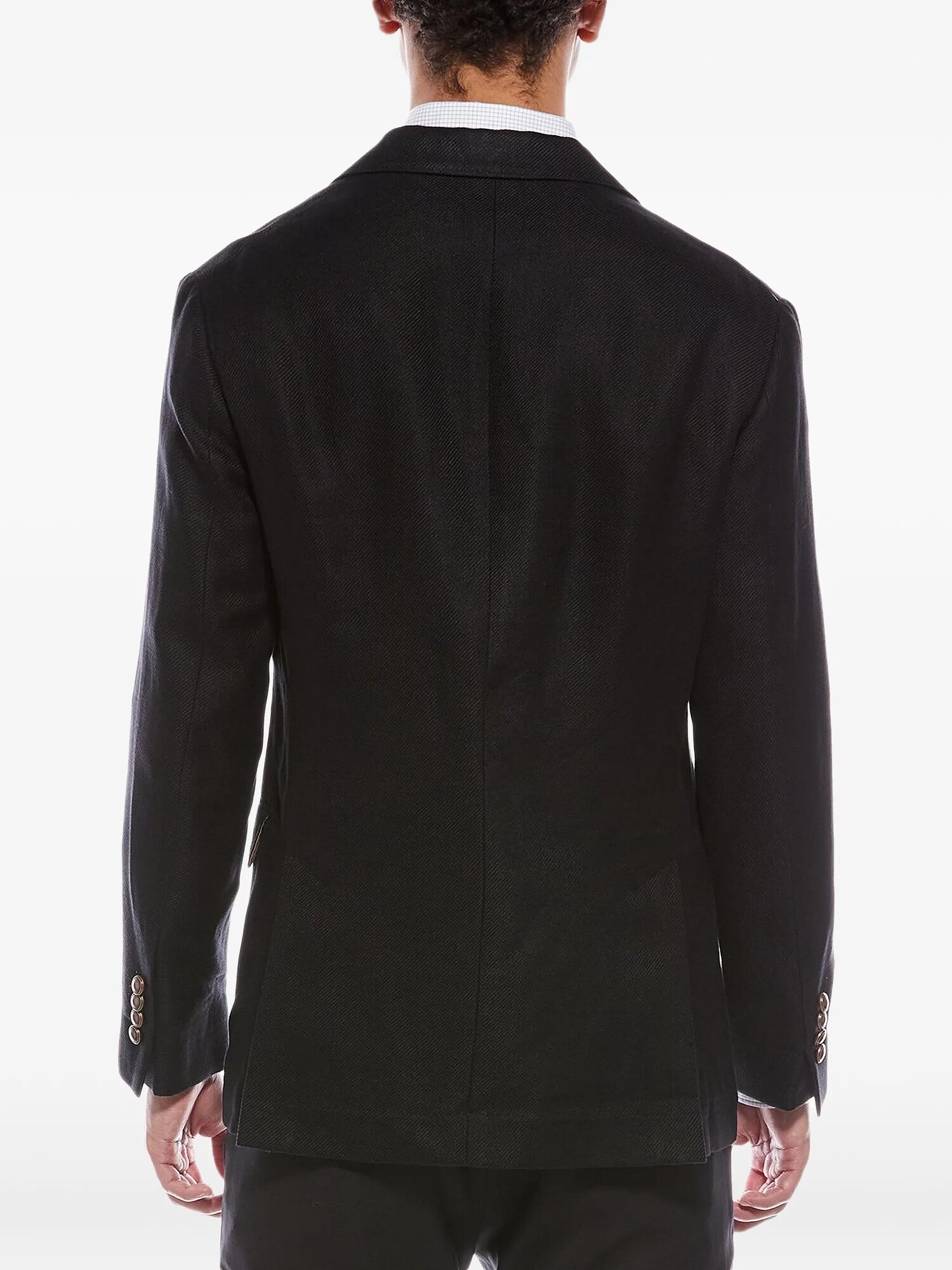 Пиджак BRUNELLO CUCINELLI Single-breasted blazer, размер 48, black/black — фото 1