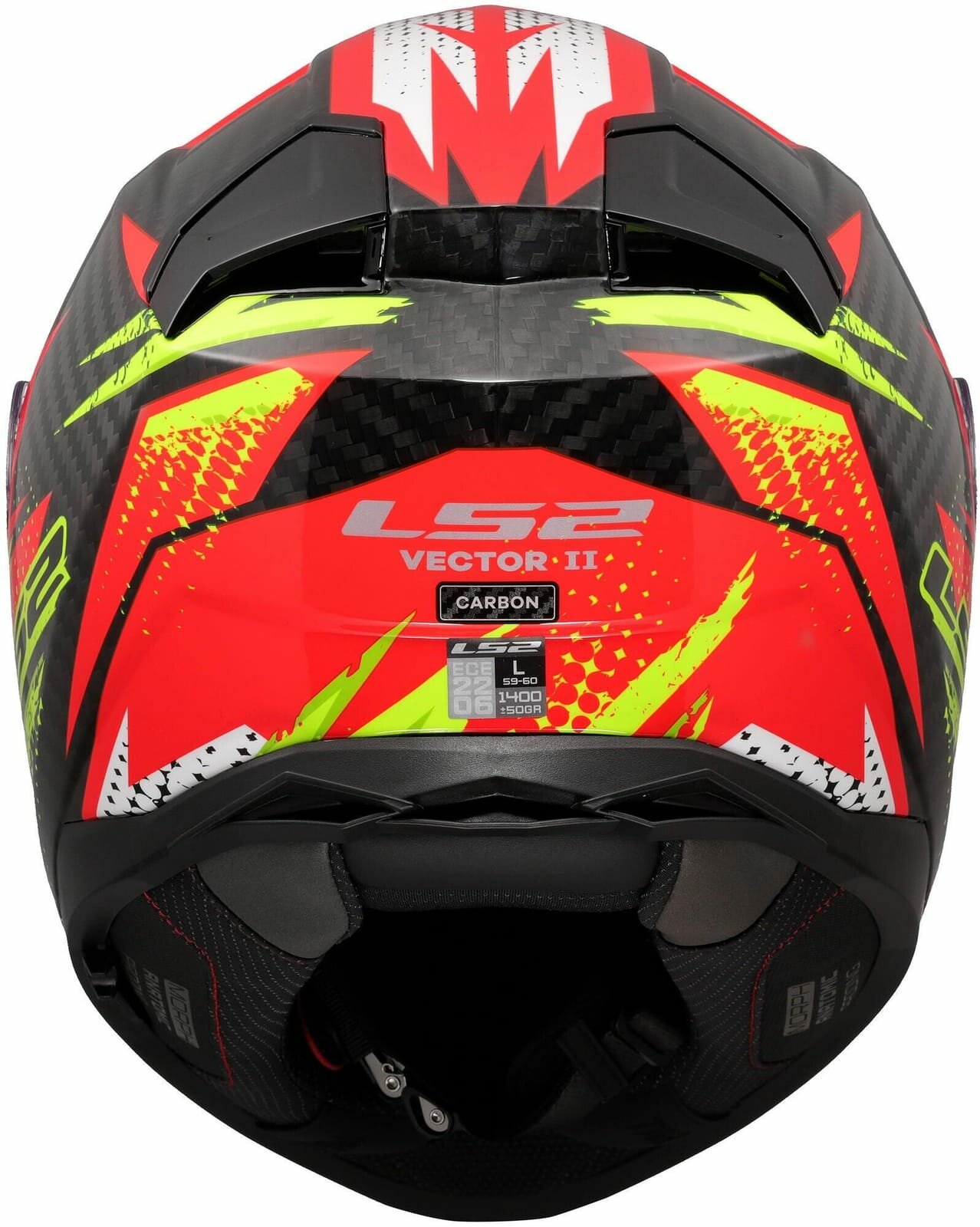 DECATHLON интегральный шлем LS2 FF811 Vector II Carbon, красный/желтый, s (55-56 см)