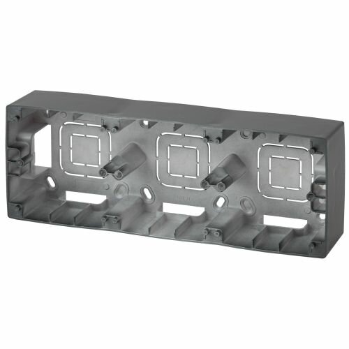 Коробка наклад. монтажа 3 поста Эра12 антрацит 12-6103-05 ЭРА Б0043184