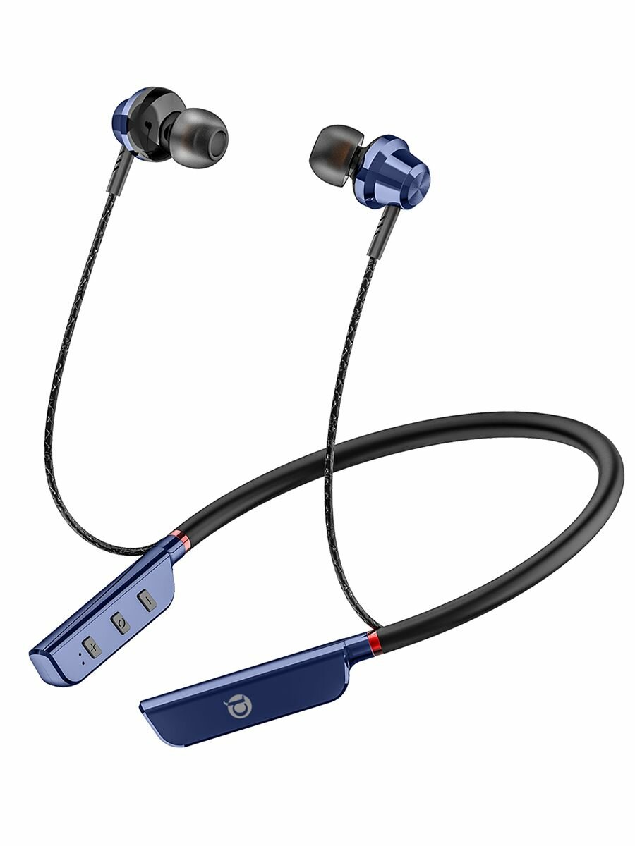 Наушники беспроводные Pero BE01 BLUE, внутриканальные, спортивные, Bluetooth, синие