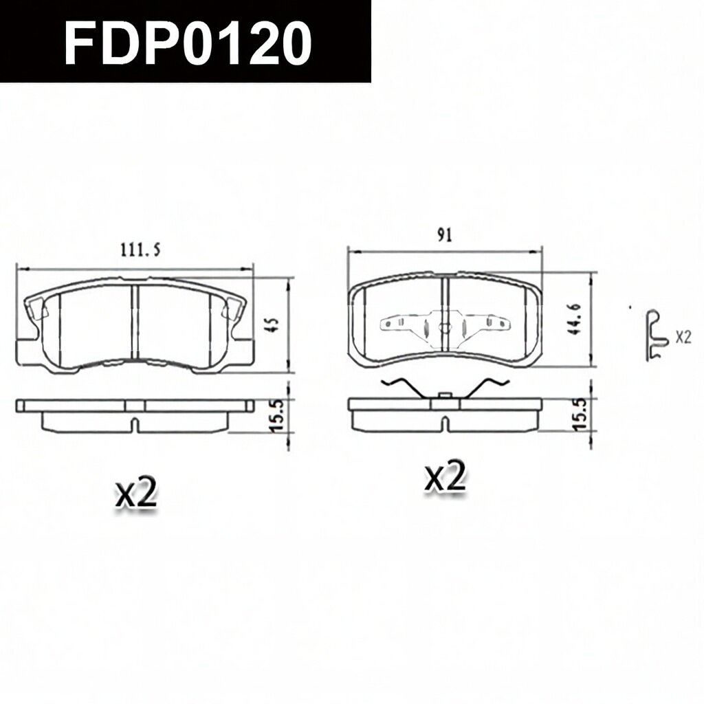 Тормозные колодки дисковые смесь CERAMIC FDP0120 FAP арт. FDP0120