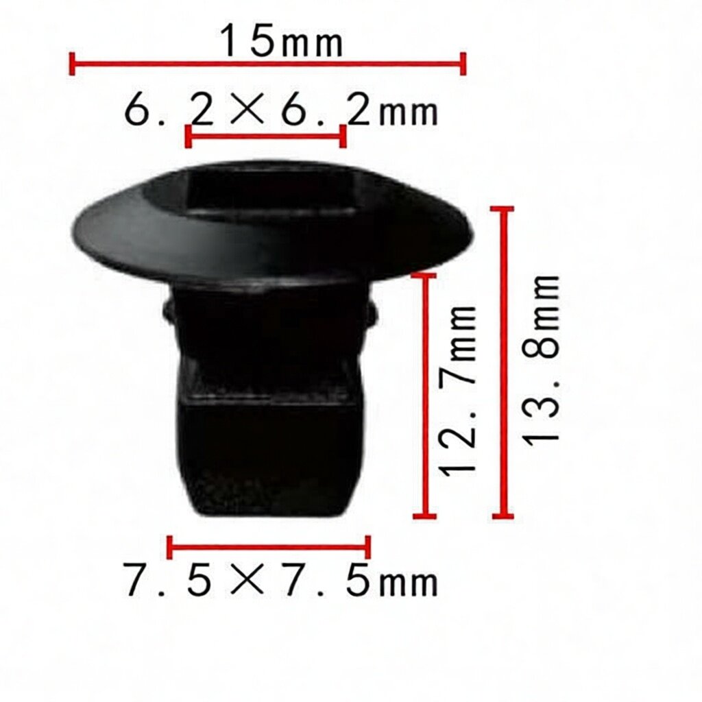 Фиксатор пластиковый (упаковка 100шт) Audi, Seat, Skoda, Volkswagen применяемость: брызговики, бампер,