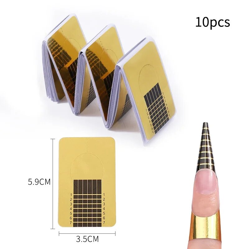 Формы для ногтей из бумаги, 10pcs