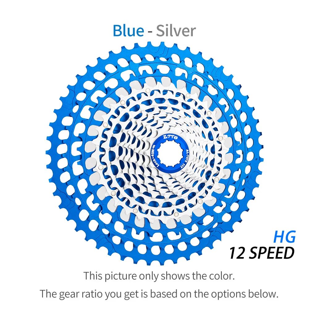 Кассета ZTTO 12-скоростная Blue-Silver 11-51T