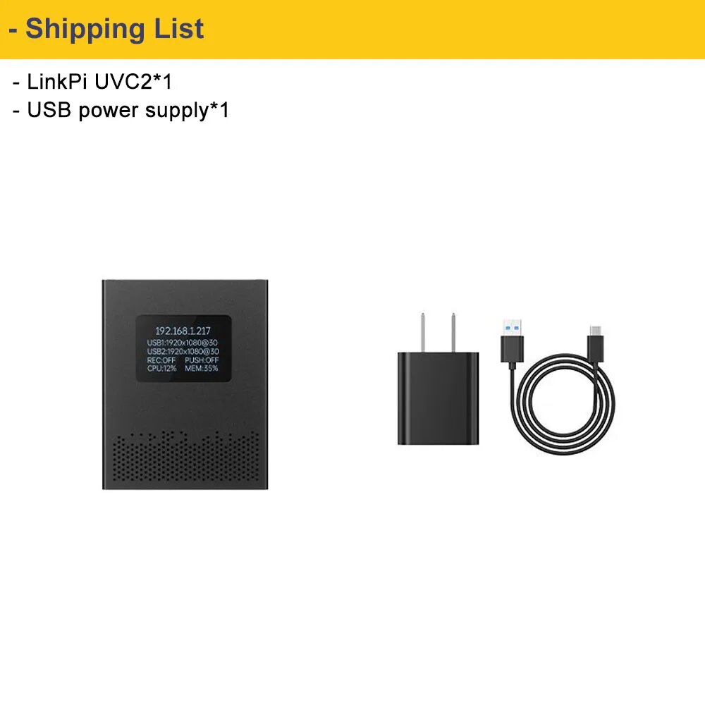 Youyeetoo Link Pi UVC2 USB-кодер/декодер 4K30fps, Package1