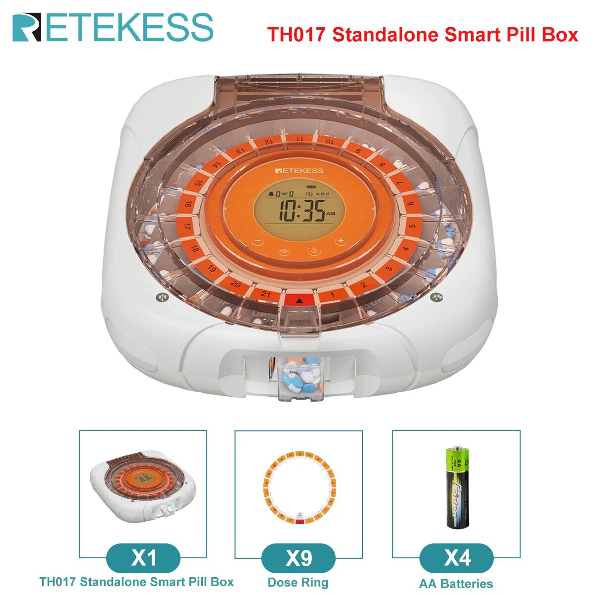 Умный органайзер для таблеток RETEKESS TH017 Standalone