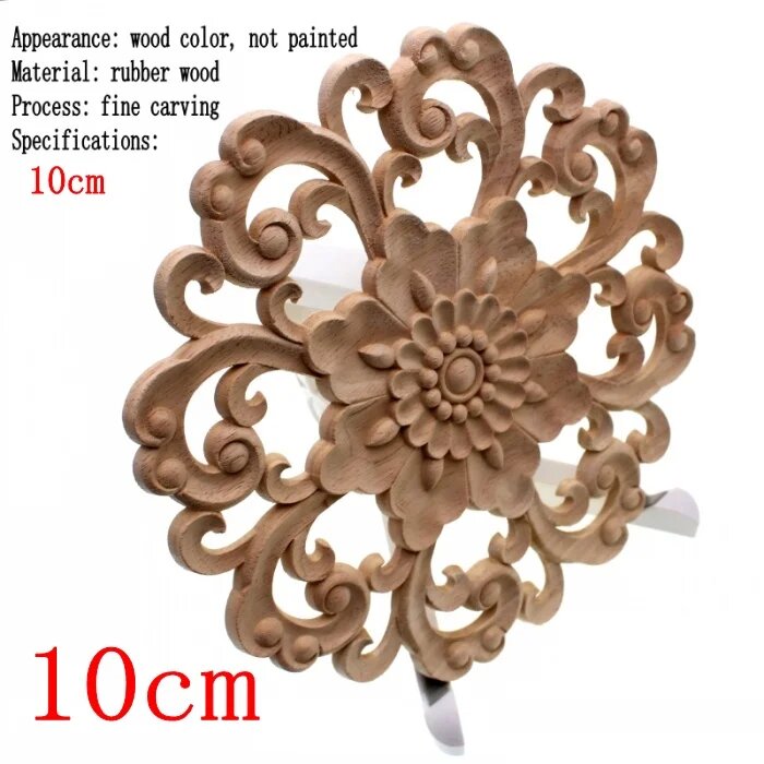 Резная аппликация из дерева 10cm