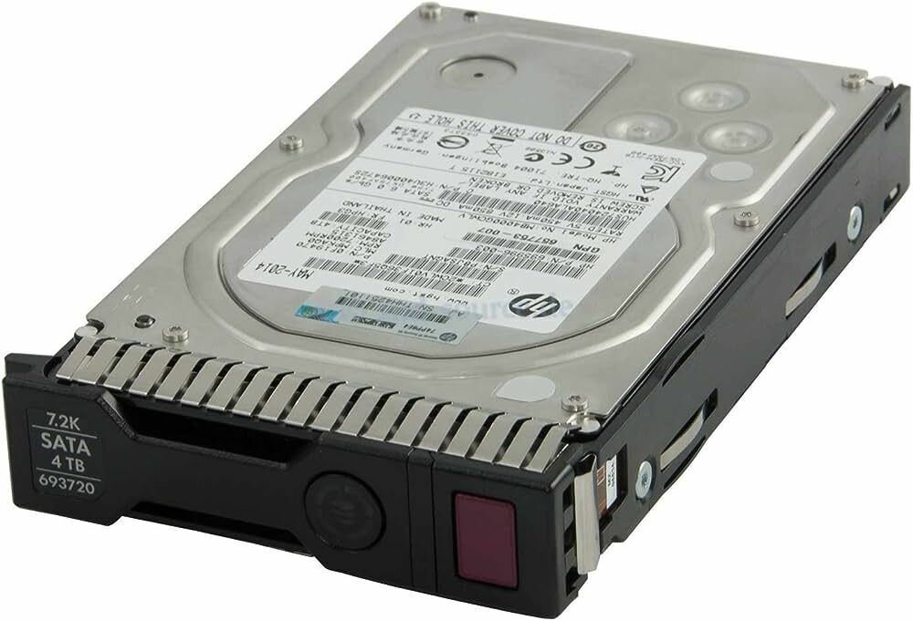 Жесткий диск HP 693687-B21 693720-001 MB004000GYDPD P50265-002 2TF130-065 872493-008 4TB 3.5"(LFF) SATA 7,2k 6G Hot Plug
