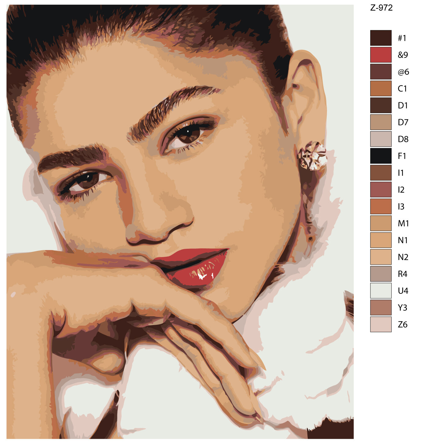 Картина по номерам Z-972 "Зендея-Zendaya" 80x100
