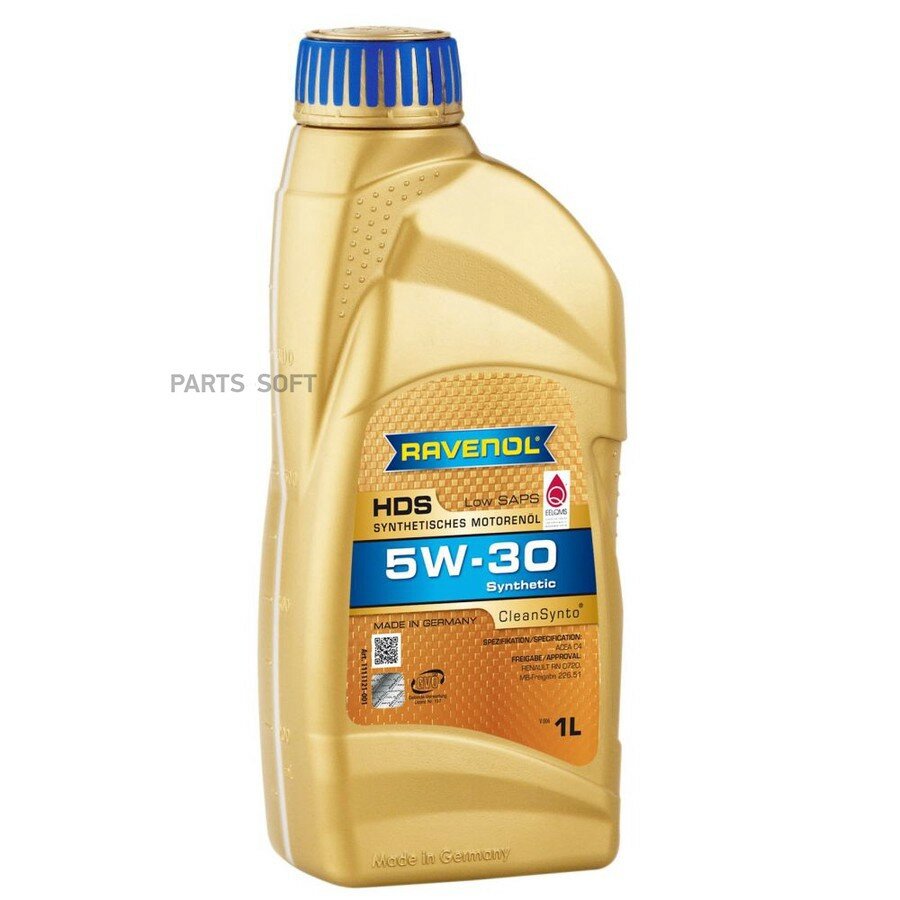 Масло моторное HDS Hydrocrack Diesel Specif SAE 5W-30 (1л) от официального дистрибьютора, RAVENOL, артикул 4014835723214