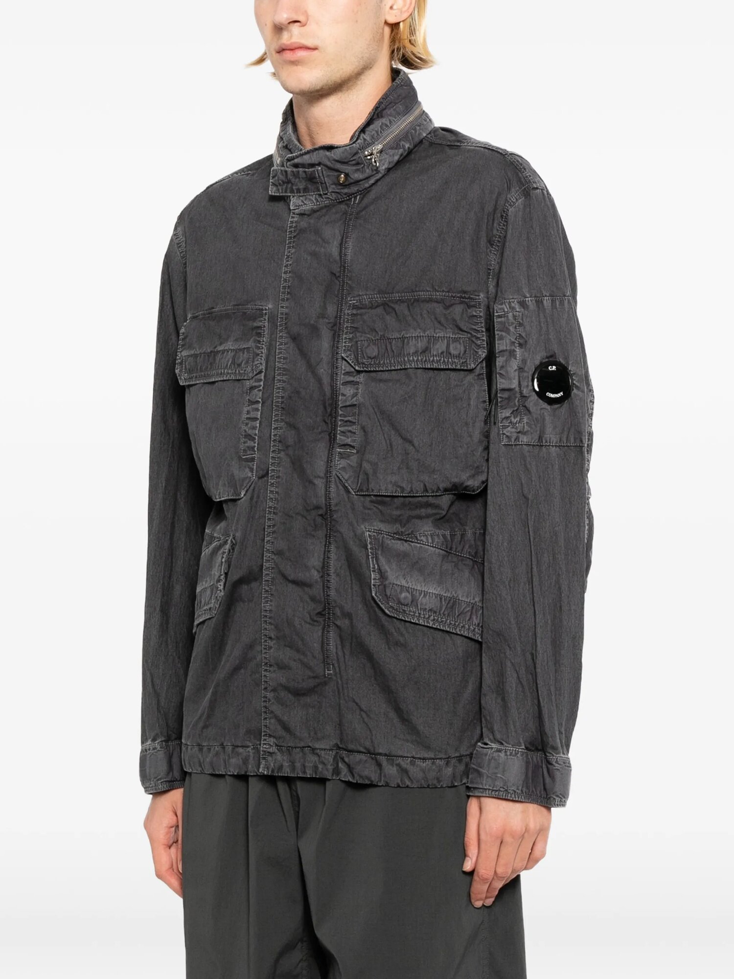 Куртка C.P. COMPANY Lens-detail field jacket, размер XL, серый — фото 1