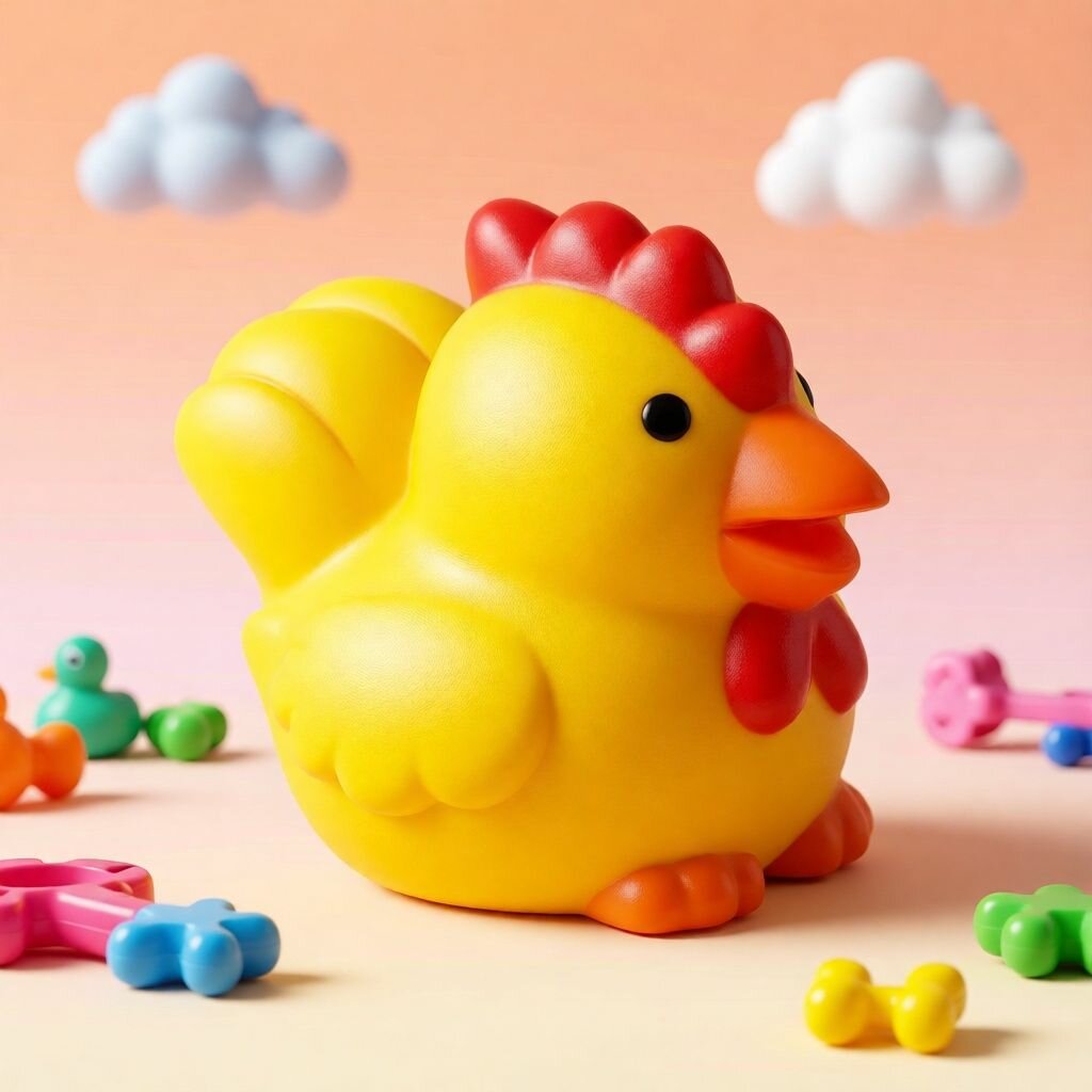 Игрушка для купания ванны - "Петушок" из ПВХ, развивающая