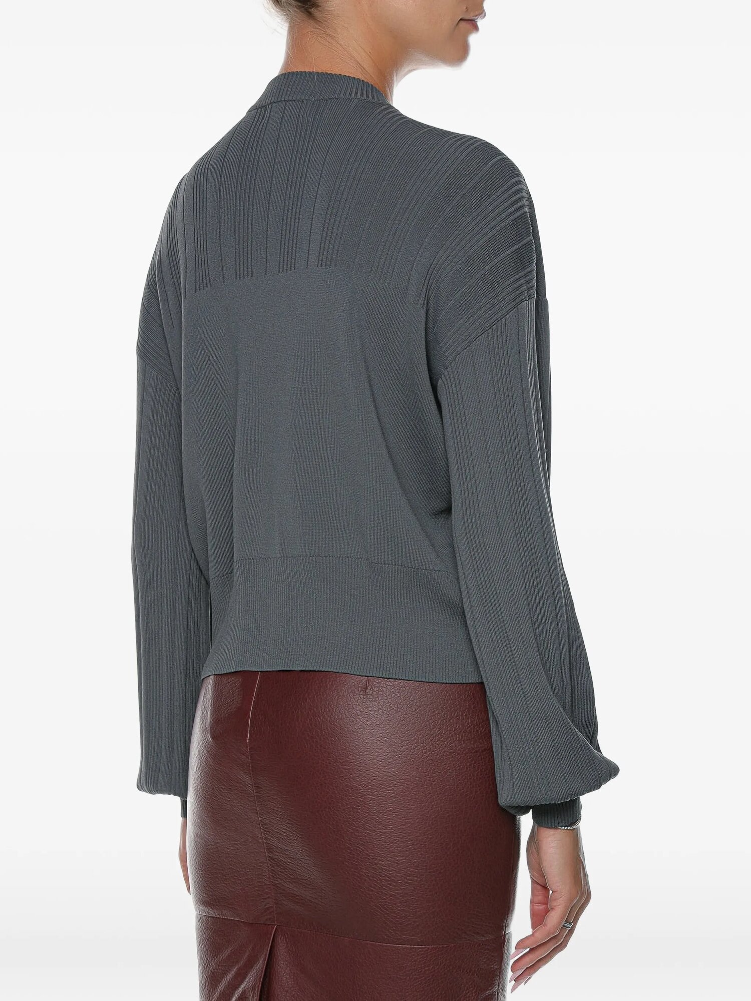 Кардиган Armani Exchange Crew-neck cardigan, размер S, grey — фото 1