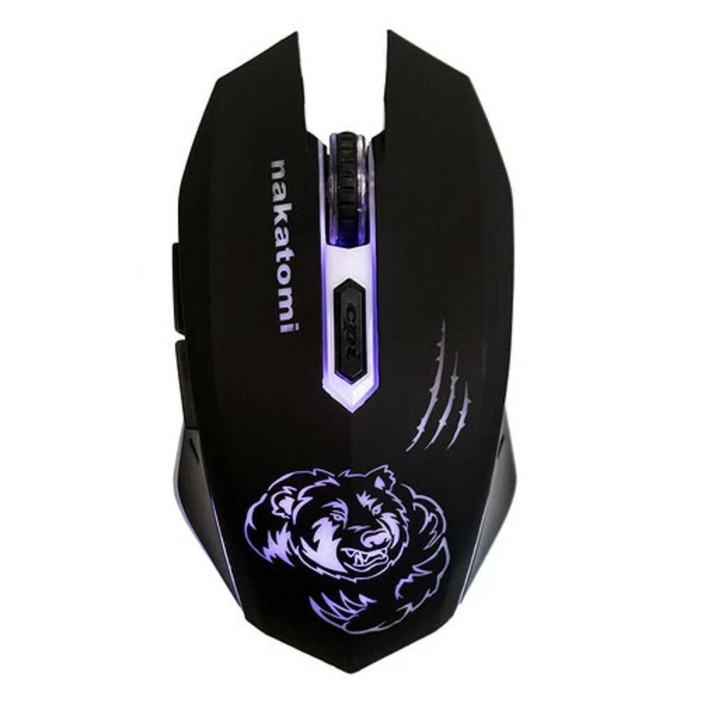 Беспроводная игровая мышь Nakatomi MROG-15UR 1600 dpi Чёрный для ПК / ноутбука