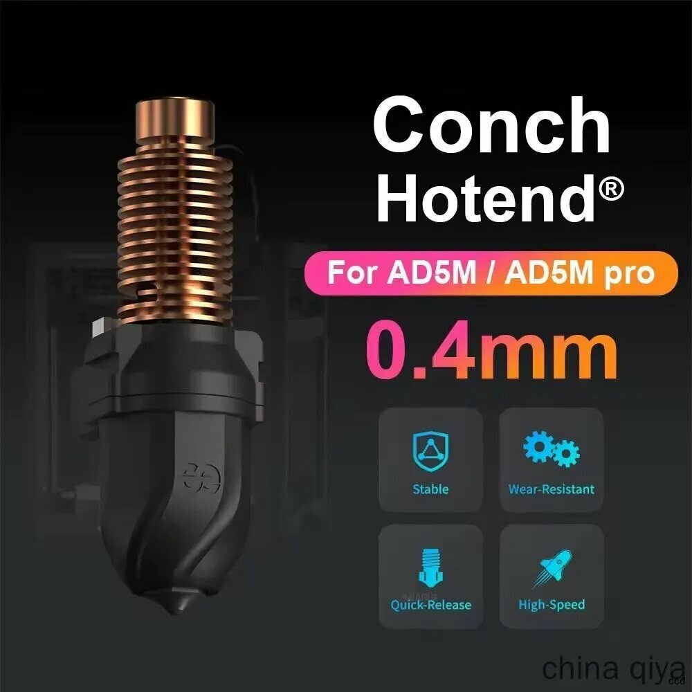 Phaetus Conch Hotend, совместимый с Flashforge AD5M и AD5M pro, надежный хотенд для точной экструзии и улучшенного качества печати