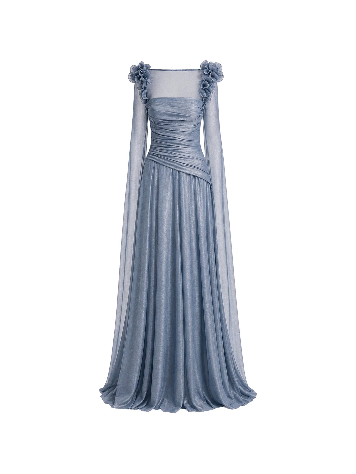 Платье Floral-embellished ruched dress